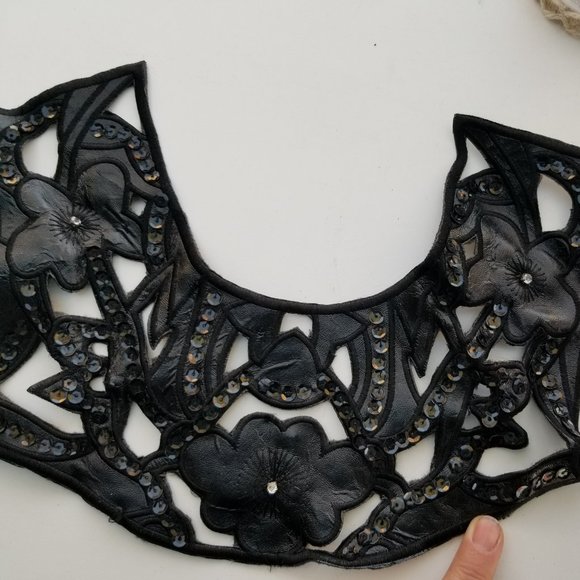 Other | 9s Neck Piece Black With Sequins | Poshmark